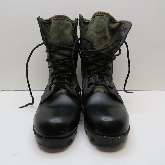 Rothco | Shoes | Rothco Jungle Boots 8r Black Leather Olive Drab Canvis ...